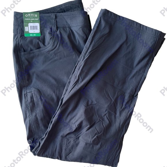 Orvis | Pants | Mens Fleece Lined Pant Orvis 38x3 Black Lwt | Poshmark
